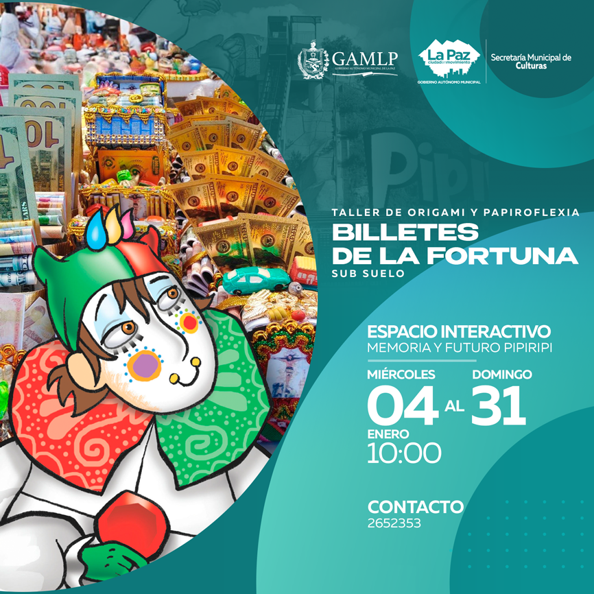 TALLER DE ORIGAMI Y PAPIROFLEXIA: “BILLETES DE LA FORTUNA” – Jiwaki – GAMLP
